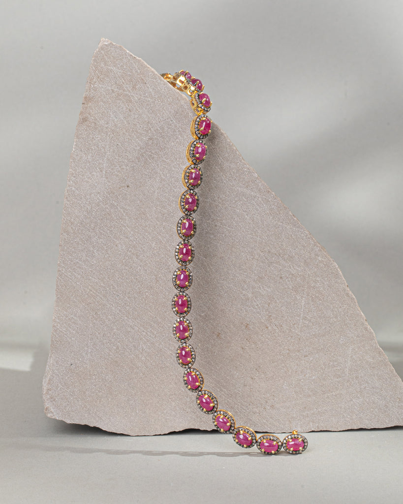 925 Silver Ruby Bracelet – Jewels by Shweta