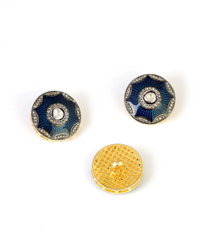 925 Silver Polki Diamond Buttons – Jewels by Shweta